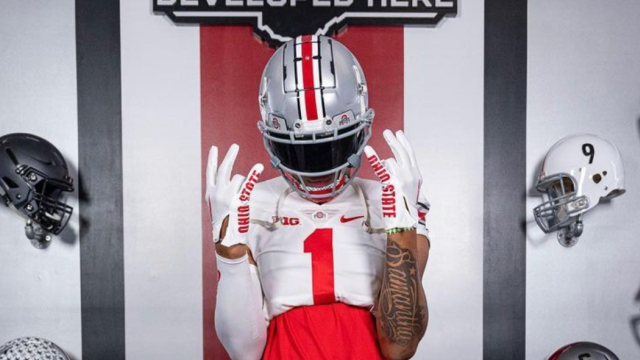 The moment 4-star WR Phillip Bell committed to Ohio State