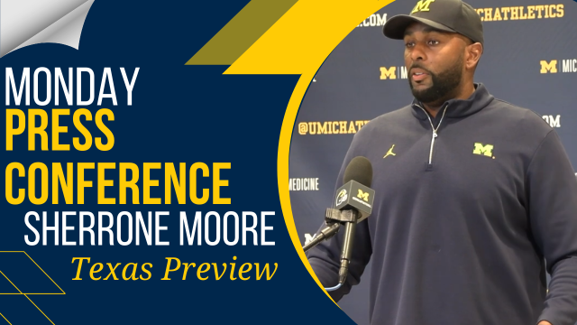 Michigan's Head Coach Sherrone Moore previews upcoming matchup vs Texas