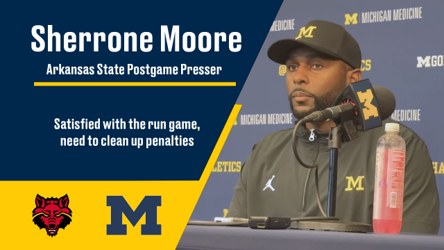 Michigan' HC Sherrone Moore - Satisfied with the Run Game, need to ...