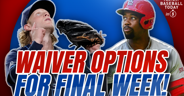 Shane Baz, Jordan Walker and Other Waiver Wire Options for the Final ...