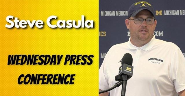 Michigan TE Coach Steve Casula - Updates Status of Star TE Colson ...