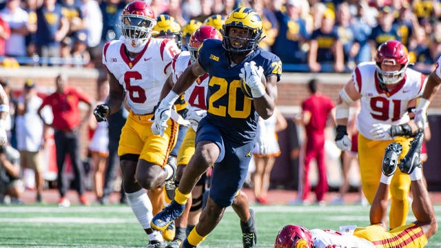 MUST SEE: Incredible 63-yard run by Michigan's Kalel Mullings set up ...