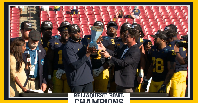 Michigan Celebrates its ReliaQuest Bowl Victory vs Alabama - 247Sports