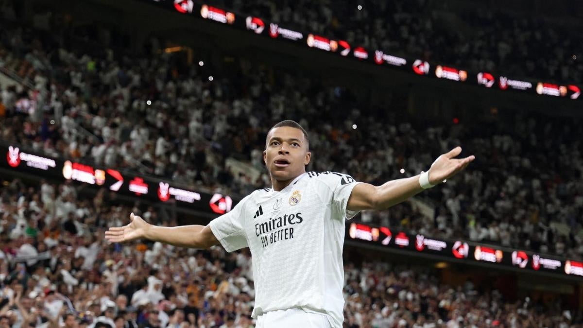 Real Madrid's Kylian Mbappe scores stunning first El Clasico goal to ...