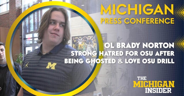 Michigan OL Brady Norton talks strong hatred for Ohio State after being ...