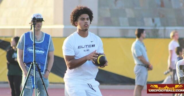 USC quarterback commit Jonas Williams Elite 11 Finals day one ...