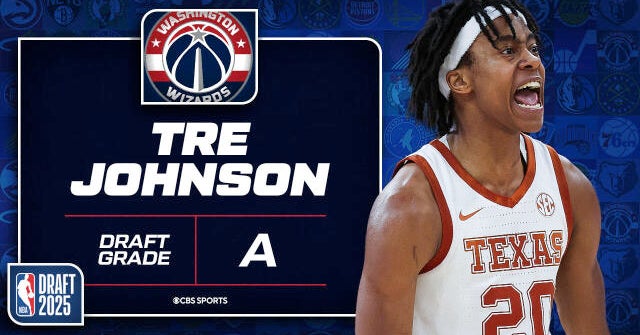 Tre Johnson Selected No. 6 Overall by Wizards | 2025 NBA Draft Grades ...