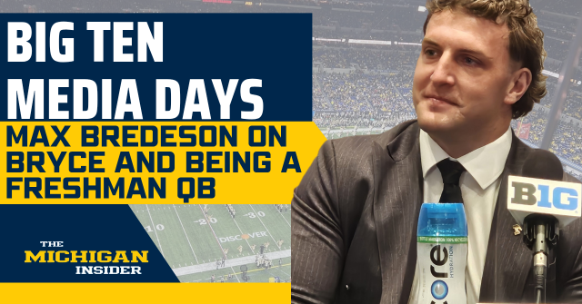 TMI - Big Ten Media Day - Max Bredeson Talks About Freshman QB Bryce ...