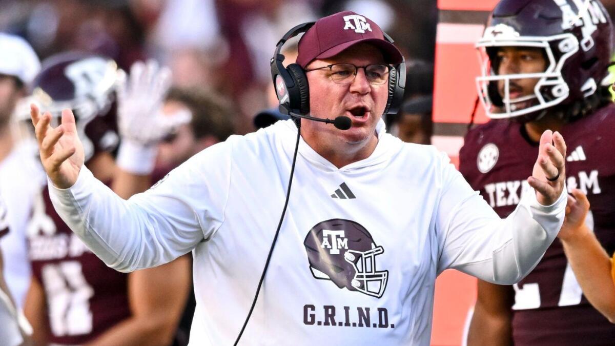 Texas A&M's Mike Elko channels Brian Kelly in postgame jab at reporters ...