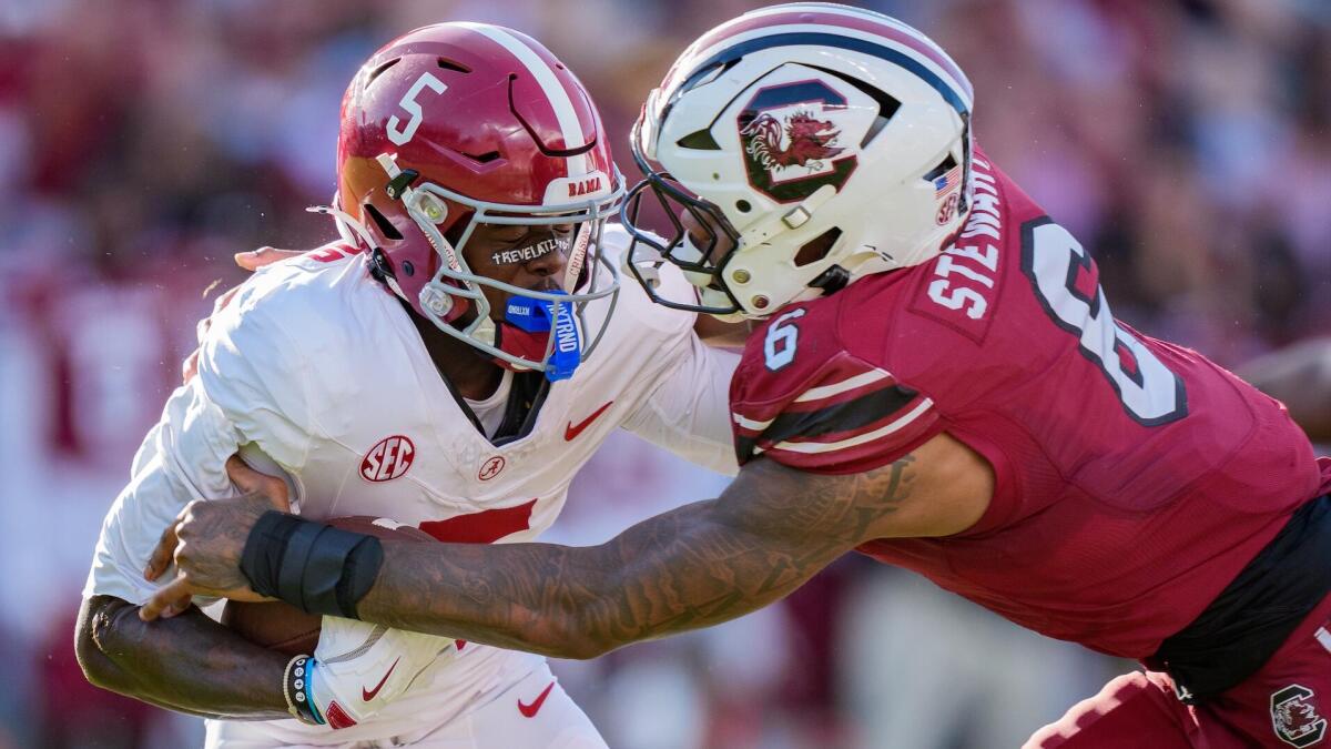 Alabama avoids upset: No. 4 Crimson Tide rally to escape South Carolina ...