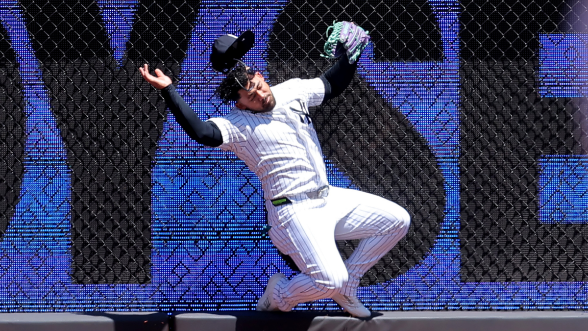Yankees' Jasson Domínguez Injured Making Incredible Catch - BVM Sports